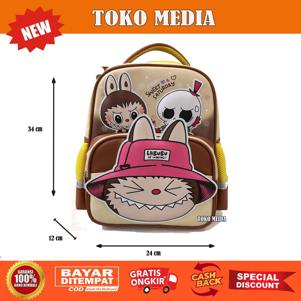 Jual Tas Ransel Anak Sekolah Karakter Kartun Labubu ukuran TK TM7811 | Shopee Indonesia