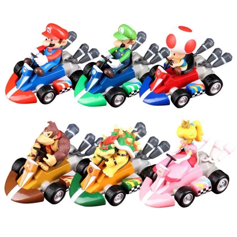 Jual Mainan Mobil Super Mario Kart Racing Donkey Kong Yoshi Peach ...