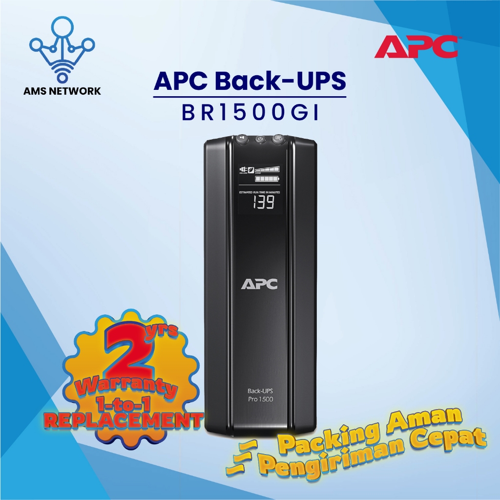 Jual APC Back-UPS Pro BR1500GI, 1500VA/865W, Tower, 230V, 10x IEC C13 ...