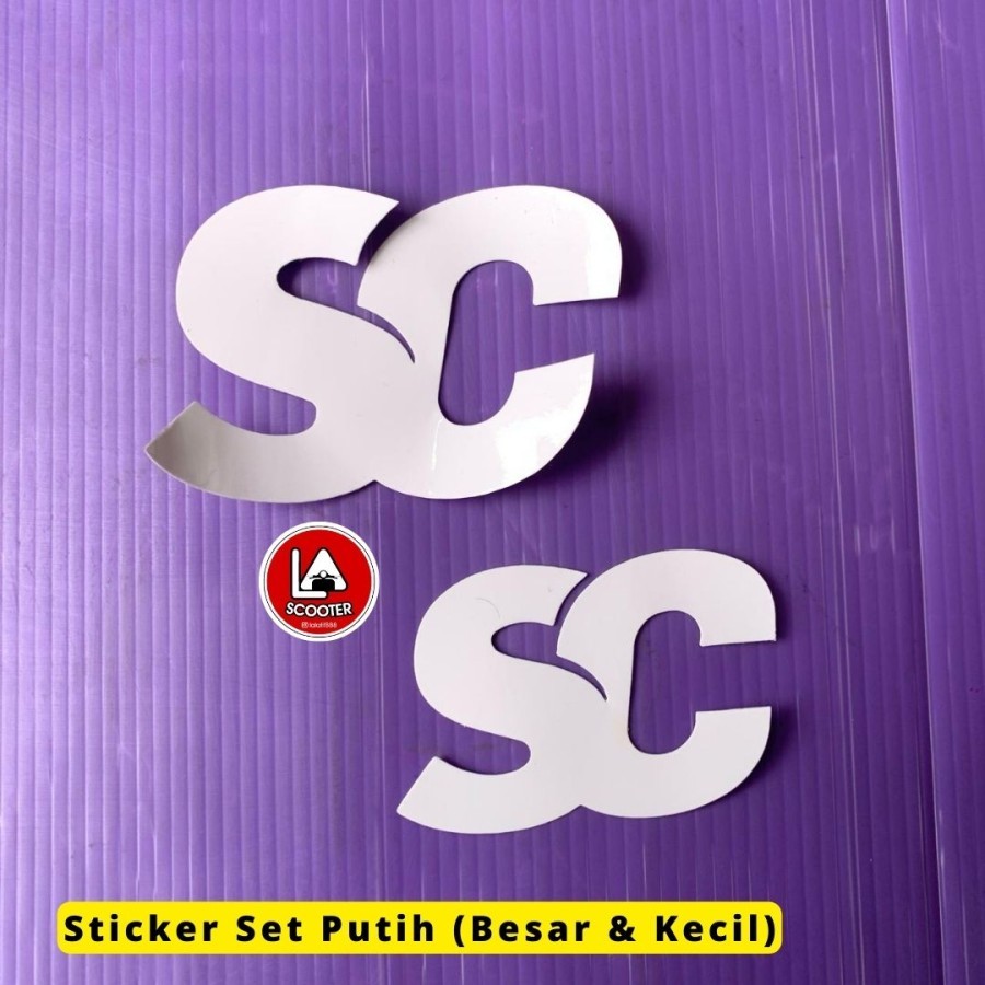 Jual Sticker Set Scooter Center putih (besar dan kecil) | Shopee Indonesia