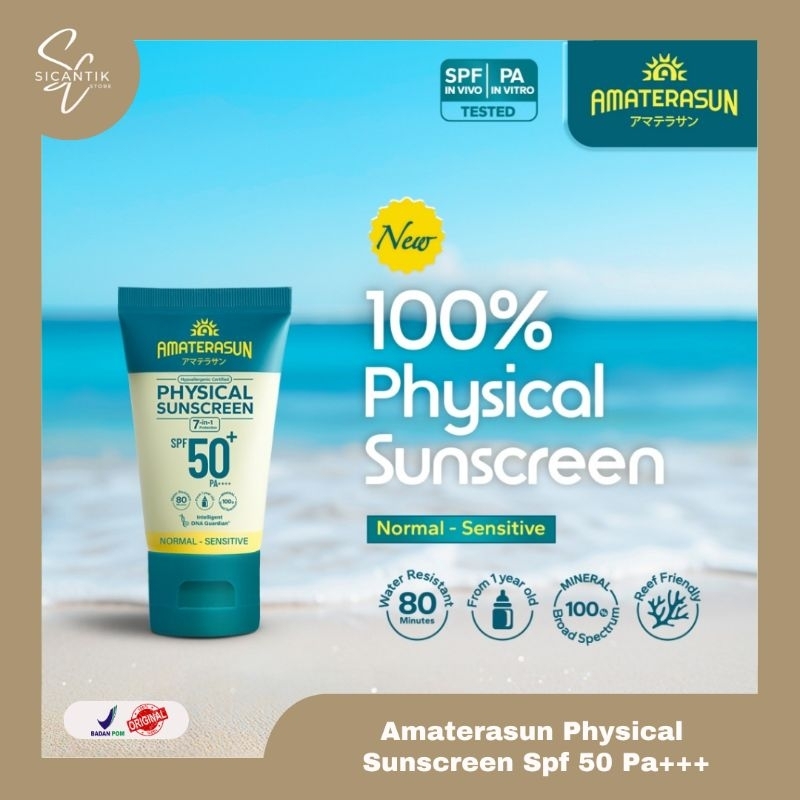 Jual AMATERASUN PHYSICAL SUNSCREEN SPF 50+ PA++++ 30 GR | SUNSCREEN ...