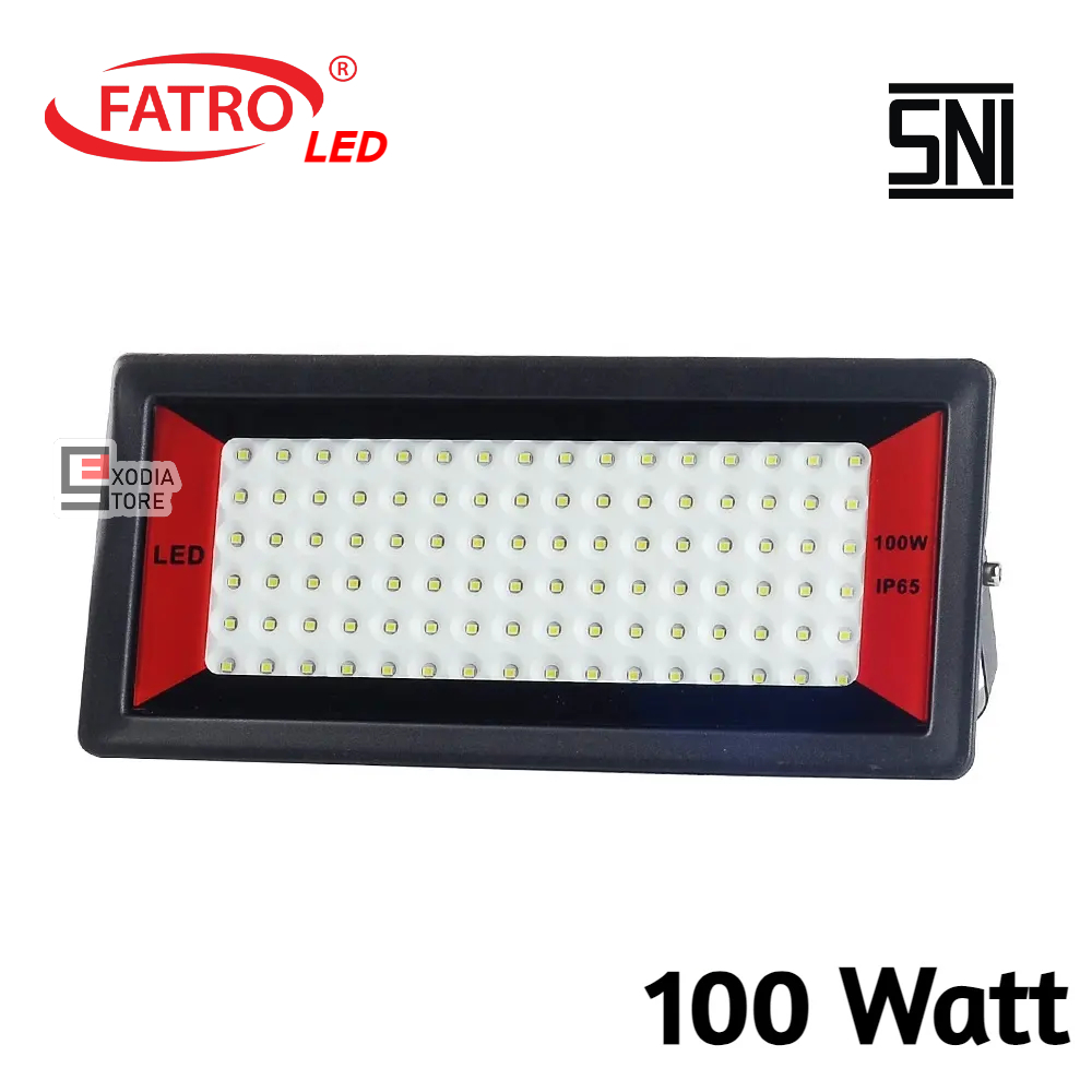 Jual FATRO Lampu Sorot 100 Watt SNI SMD LED Flood Light Waterproof IP66 ...