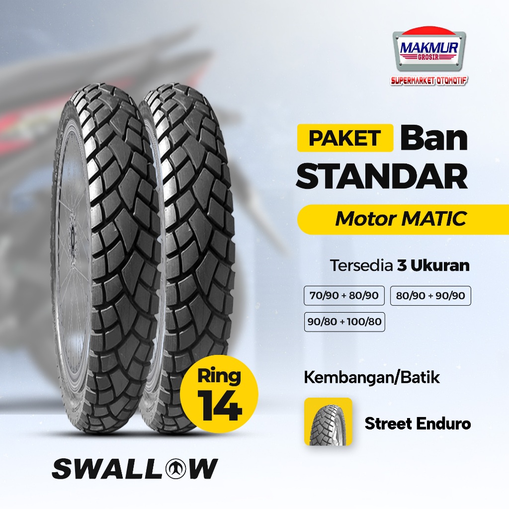 Jual PAKET Ban Tahu Nanas STANDAR Matic Ring 14" Swallow STREET ENDURO ...