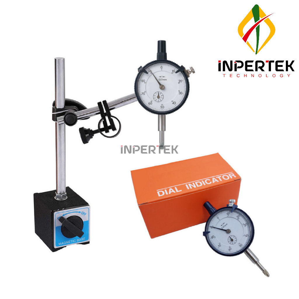 Jual Paket Dial Indicator 2046S + Magnetic Base Test Stand Gauge Pick ...