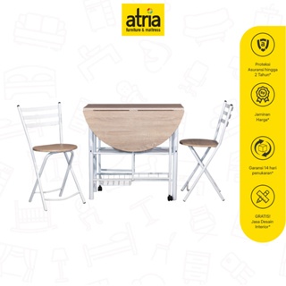 Jual Oliver Meja Makan Lipat Minimalis By Atria 1 Meja Dan 2 Kursi ...