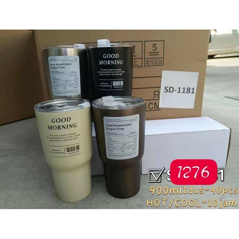 Jual Tumbler Americano Polos Stainless Stell Termos Panas Dingin Termos Hot & Cool Gelas Kopi ...