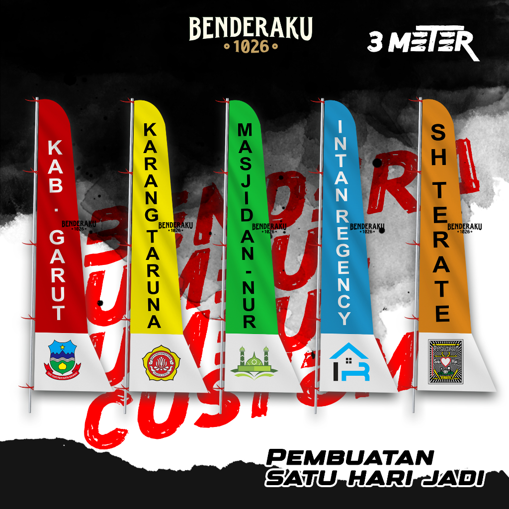 Jual UMBUL UMBUL CUSTOM 3M LOGO/TULISAN/WARNA.BISA REQUEST SESUAI ...