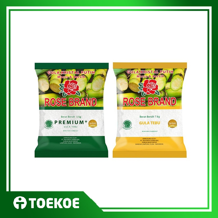 Jual TOEKOE Gula Pasir Rose Brand Gula Isi 1kg | Shopee Indonesia