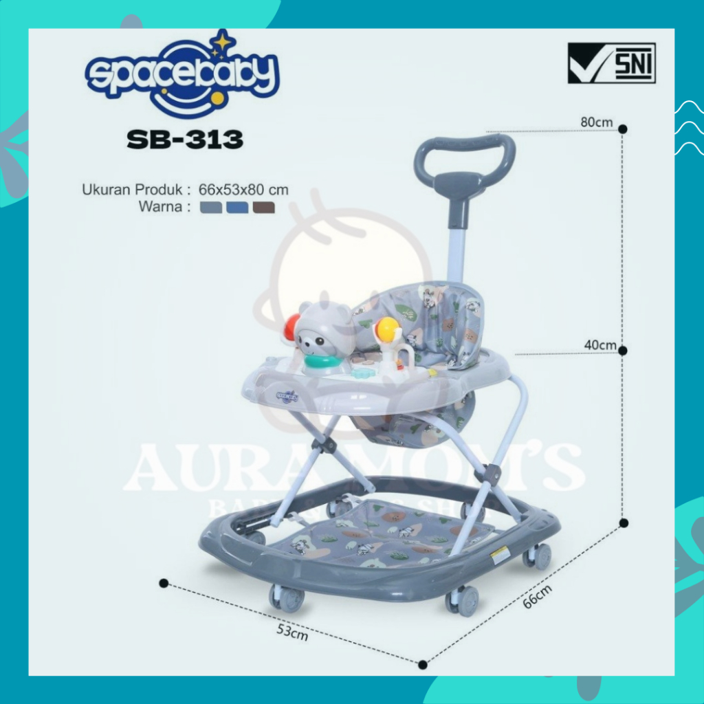 Jual Baby Walker SPACEBABY SB 313 BAYI Belajar Jalan Anak Ada Dorongan ...