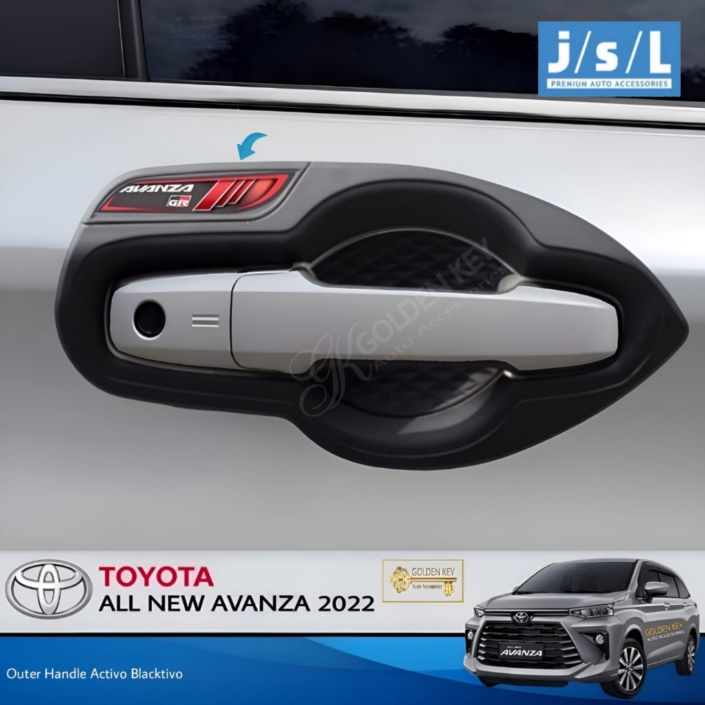 Jual JSL Outer Handle All New Avanza 2022 Mangkok Pintu Activo Blacktivo | Shopee Indonesia