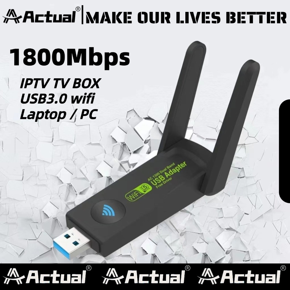 Jual Actual Adaptor USB WiFi Receiver 1800Mbps WiFi Receiver for ...