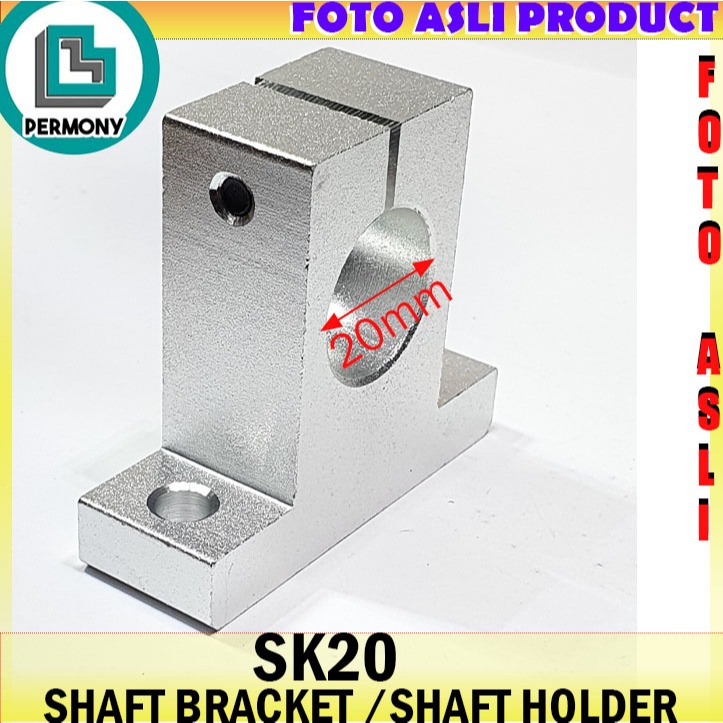 Jual SK20 shaft holder horizontal linear bracket rail sk20 sk-20 ...