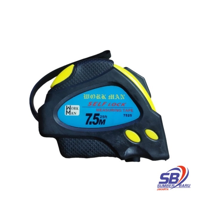 Jual Meteran Auto Stop Autolock WORKMAN 7.5 Meter Meteran Rol Tukang ...