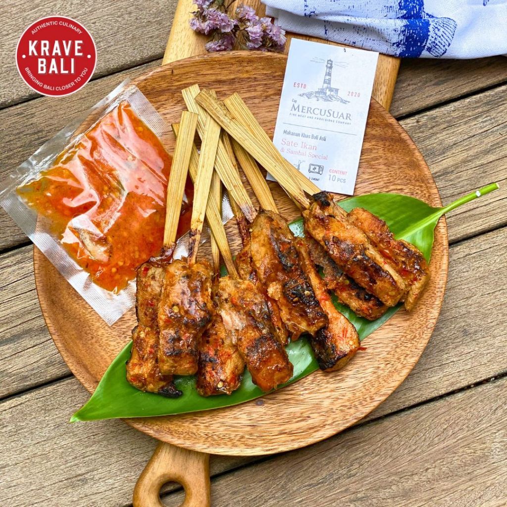 Jual Sate Tusuk Ikan Laut & Sambal Plecing Mercusuar 10 Tusuk 300 Gram ...