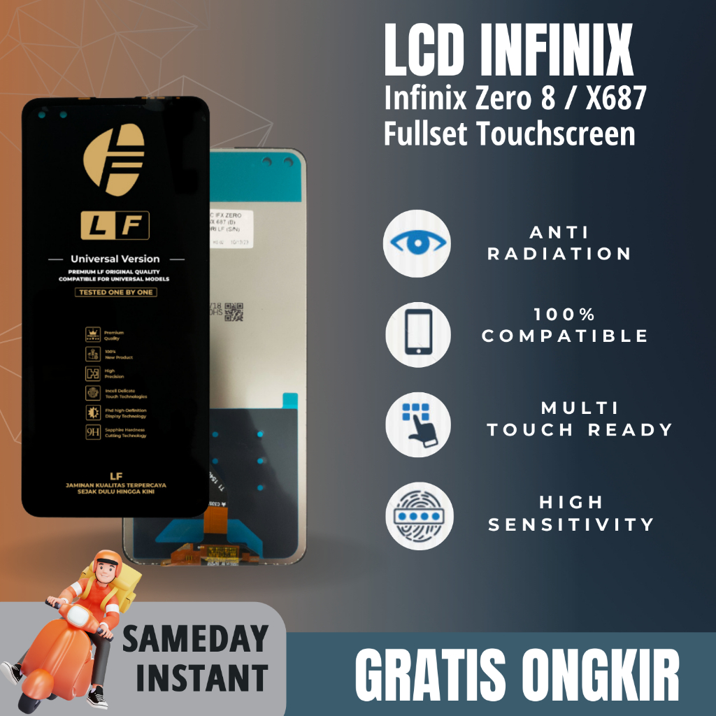Jual LF - (GARANSI LEM) LCD Infinix Zero 8 / X687 Fullset Touchscreen | Shopee Indonesia