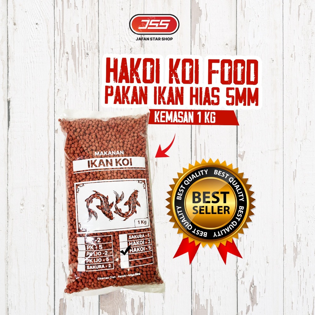 Jual Pakan Ikan Koi HAKOI 5 Mili 1 KG makanan ikan Koi KEMASAN PREMIUM ...