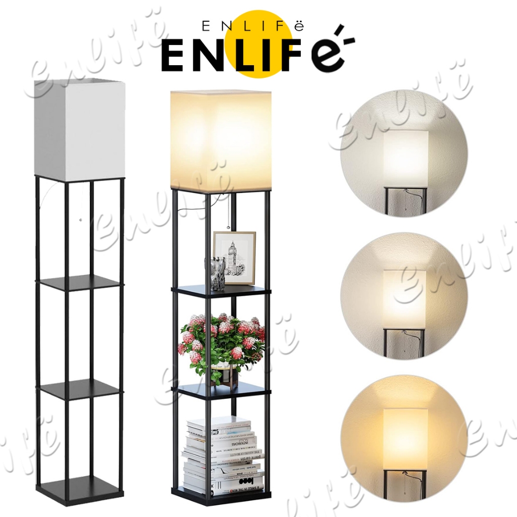 Jual Lampu Lantai dengan Rak / Lampu Berdiri Modern / 3 Bola Lampu ...