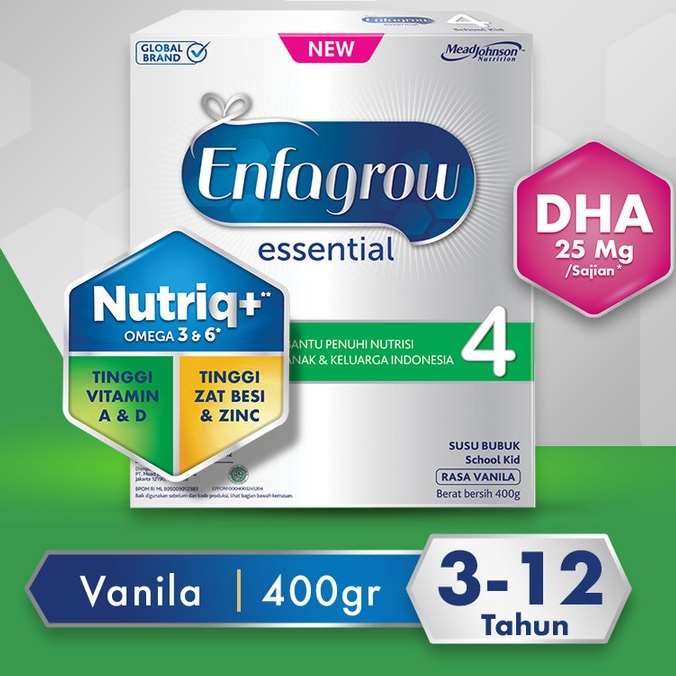 Jual Enfagrow Essential 4 400 Gram Vanila (3-12 Tahun) | Shopee Indonesia