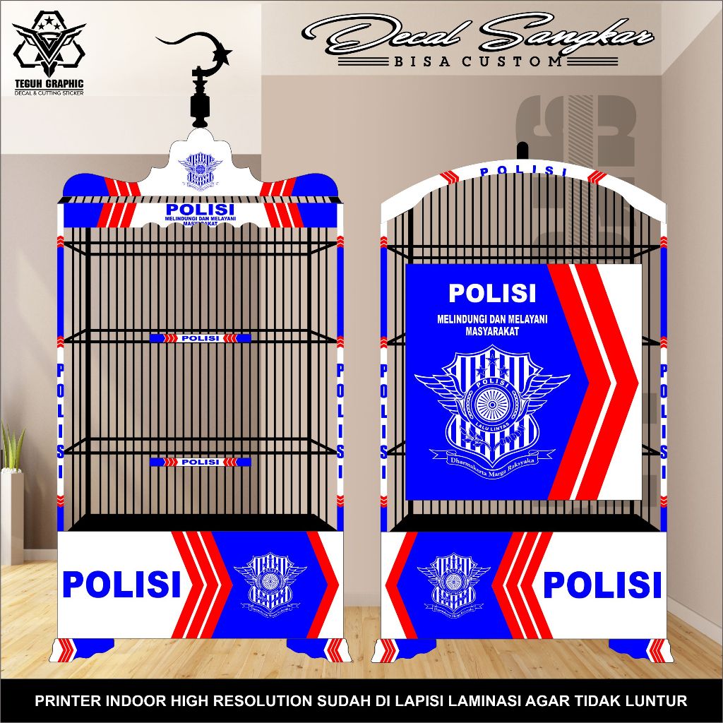 Jual Stiker Sangkar Kosan Motif Polisi | Shopee Indonesia