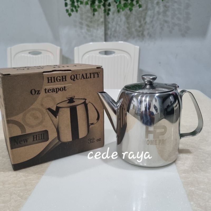 Jual teko teh / tea pot stainless home pro tebal kilat 32 oz / 950 ml ...