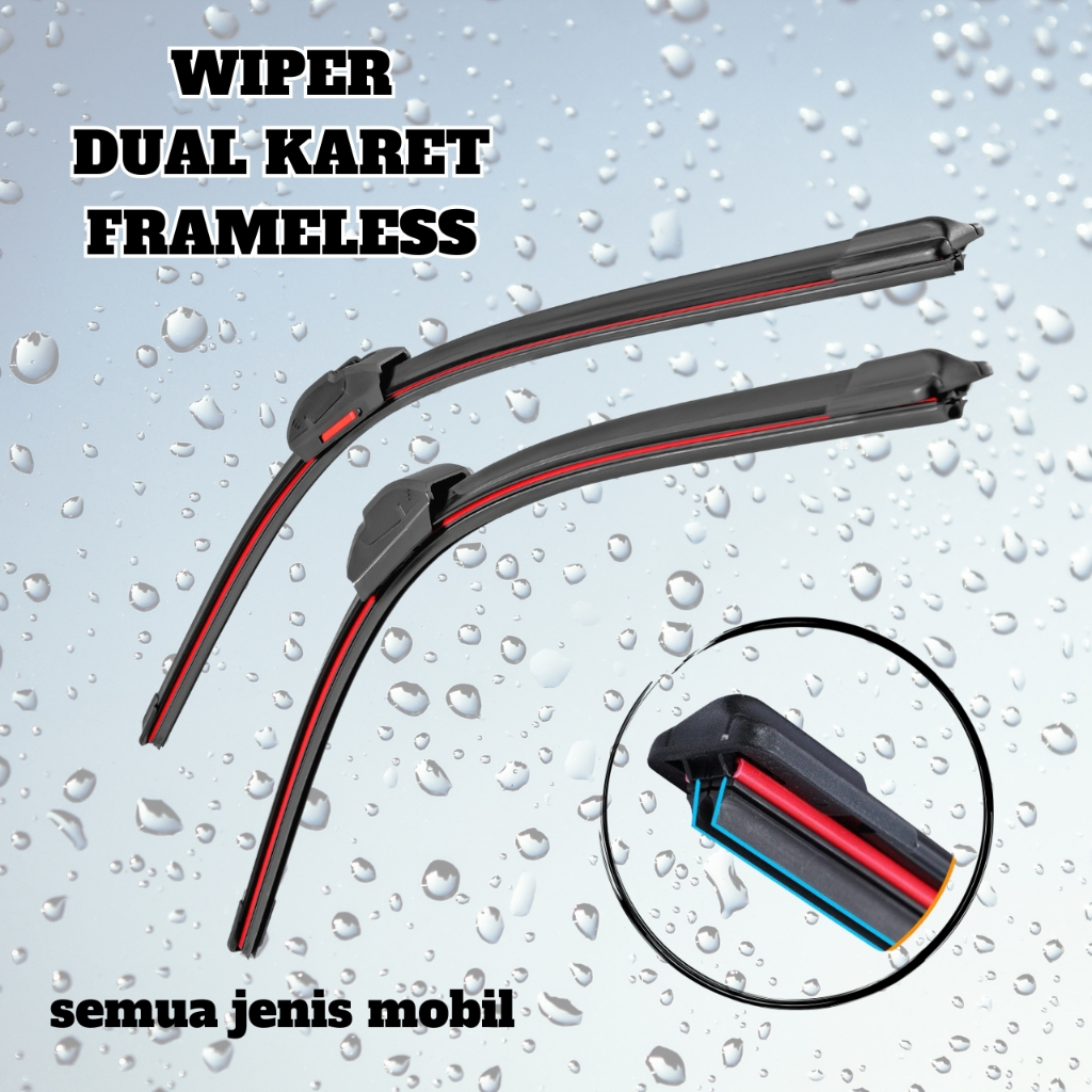 Jual Wiper Mobil Universal Besi Frameless Model Set Lap Tipe Sabun ...