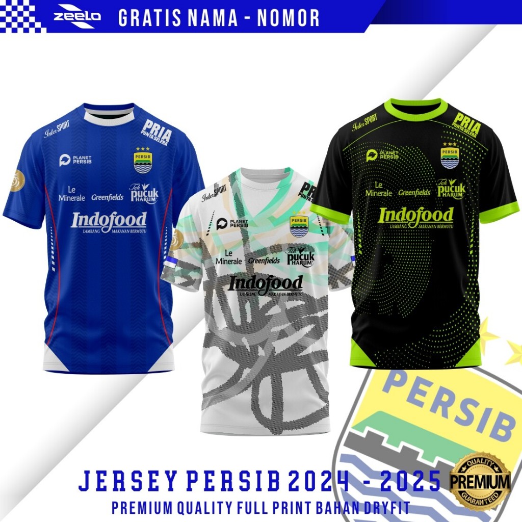 Jual JERSEY PERSIB FANS TERBARU FREE NICK NAME LOGO | Shopee Indonesia
