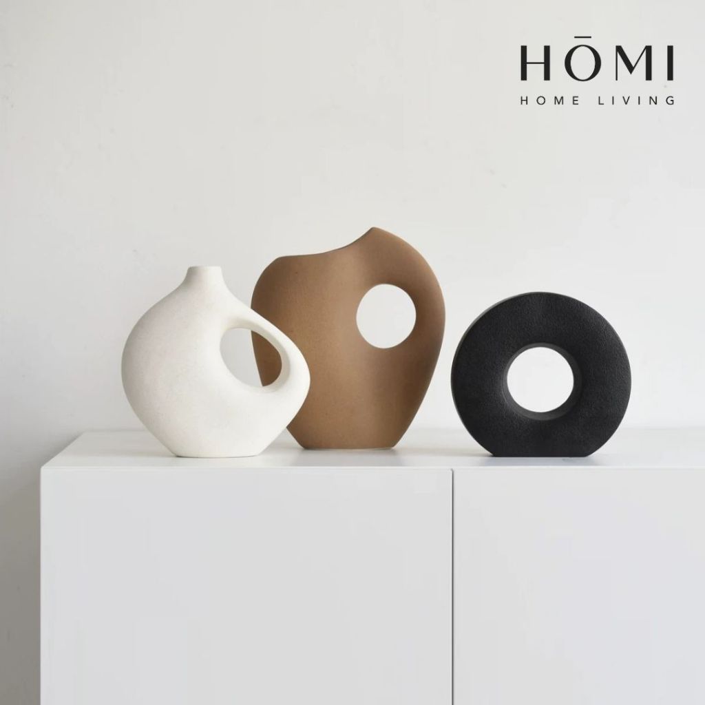 Jual Vas Bunga Keramik Modern Minimalist Aesthetic / Home Decor Nordic ...