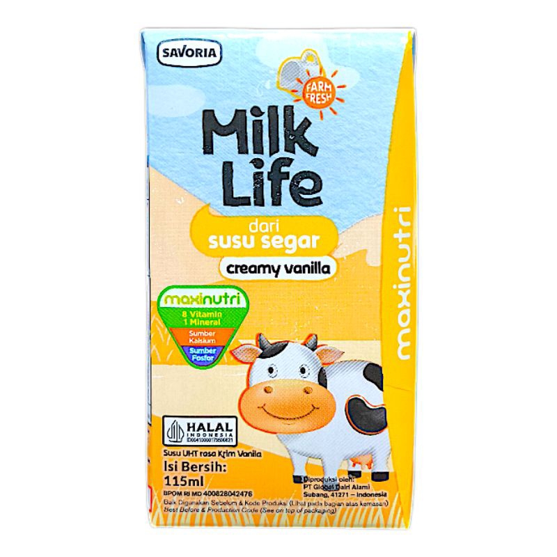 Jual Susu UHT MILK LIFE 115 ml 1 DUS Milklife Susu - Beli Banyak ...