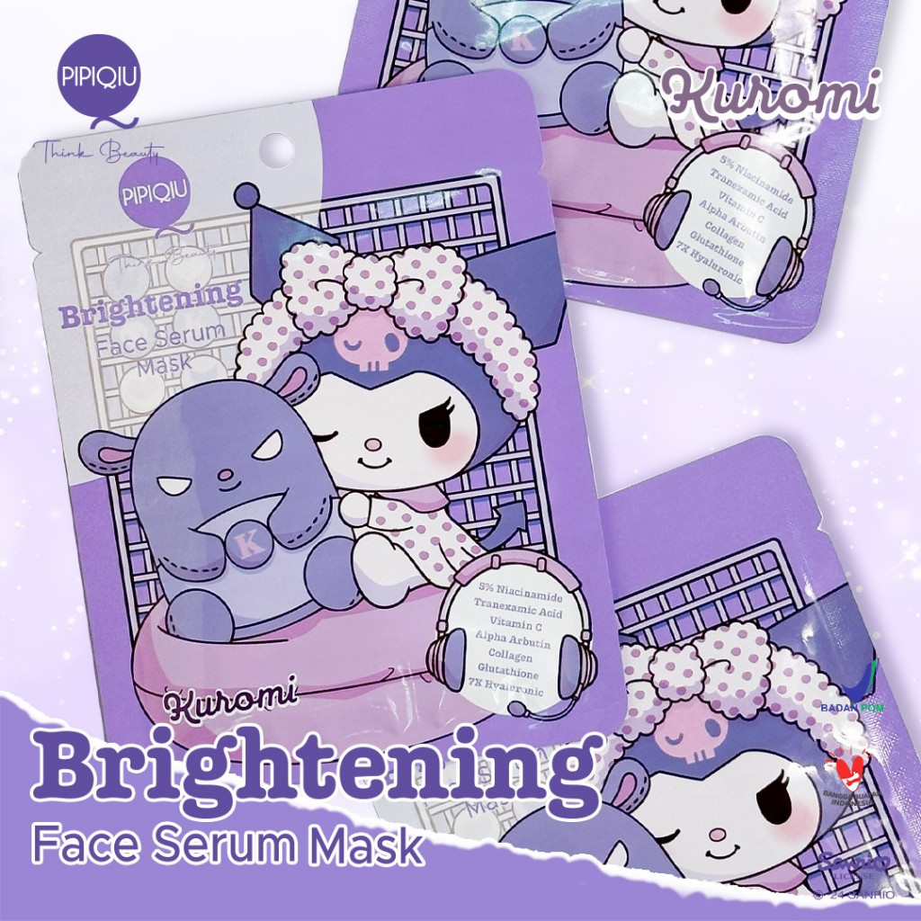 Jual Pipiqiu Brightening Face Serum Mask Kuromi 25gr ( PFM KU) | Shopee ...