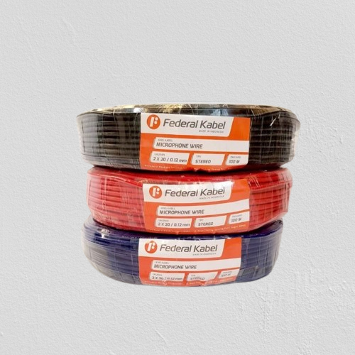 Jual Federal Kabel Microphone Stereo 2x20/0.12mm JIS Yarn (Meteran ...