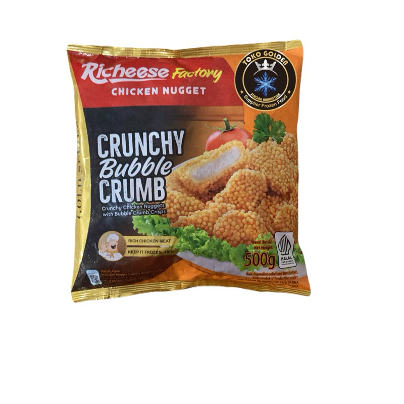 Jual Richeese factory chicken nugget crunchy bubble crumb 500gr ...