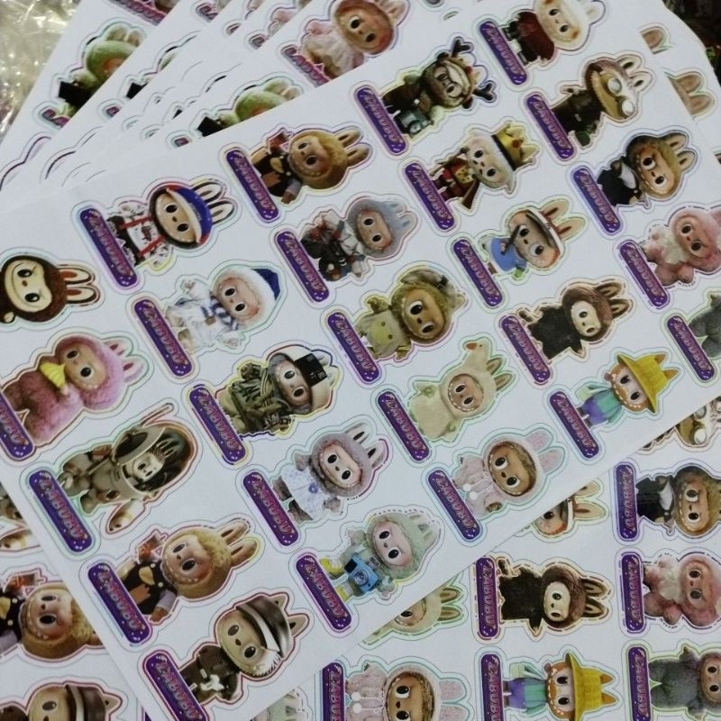 Jual 1lembar= 25 STIKER PERMANEN LABUBU | Shopee Indonesia