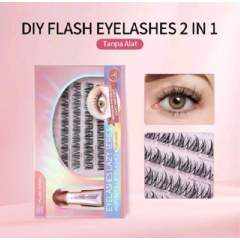 Jual Mlen Diary bulu mata palsu individual segmented 2 in 1 wispy and ...