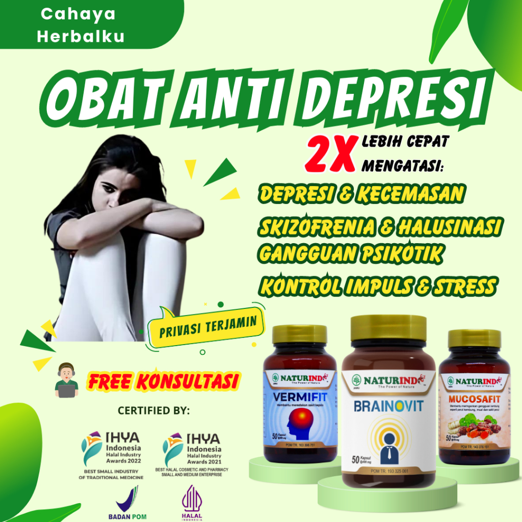 Jual Obat Depresi Stress Cemas Anti Depresi Gangguan Mental Kecemasan ...