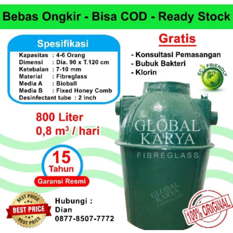 Jual Septic Tank Biofilter 800 Liter - Septictank Biofil - Biotank ...