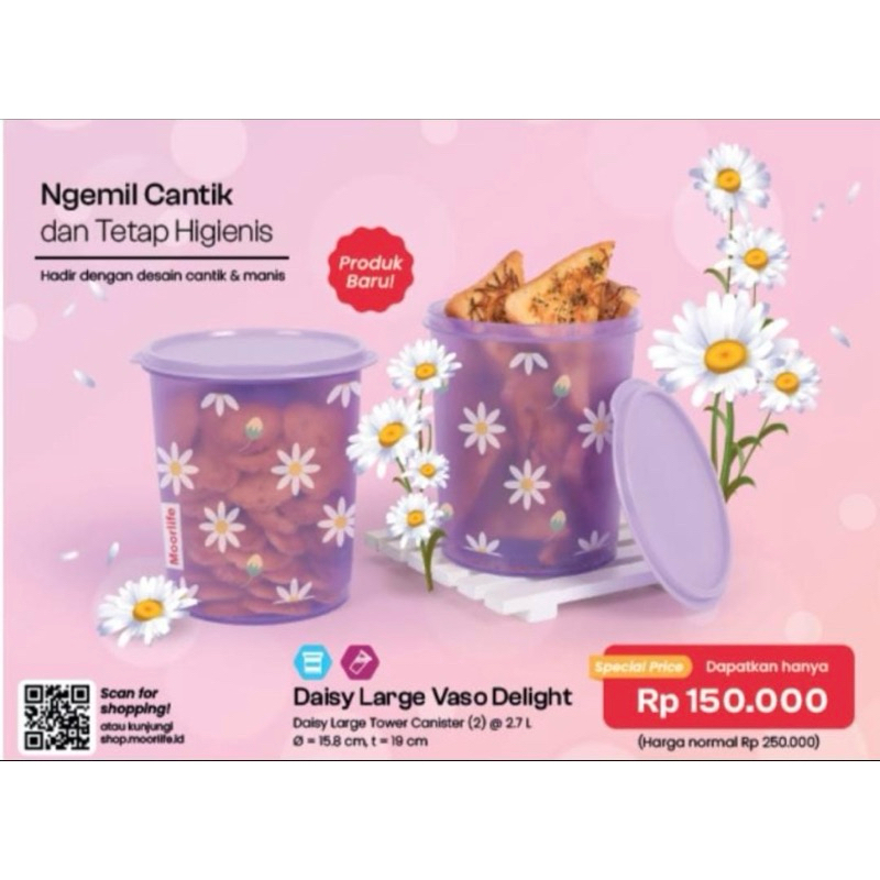 Jual MOORLIFE DAISY LARGE VASO DELIGHT//TOPLES SNACK MOORLIFE//ORIGINAL ...