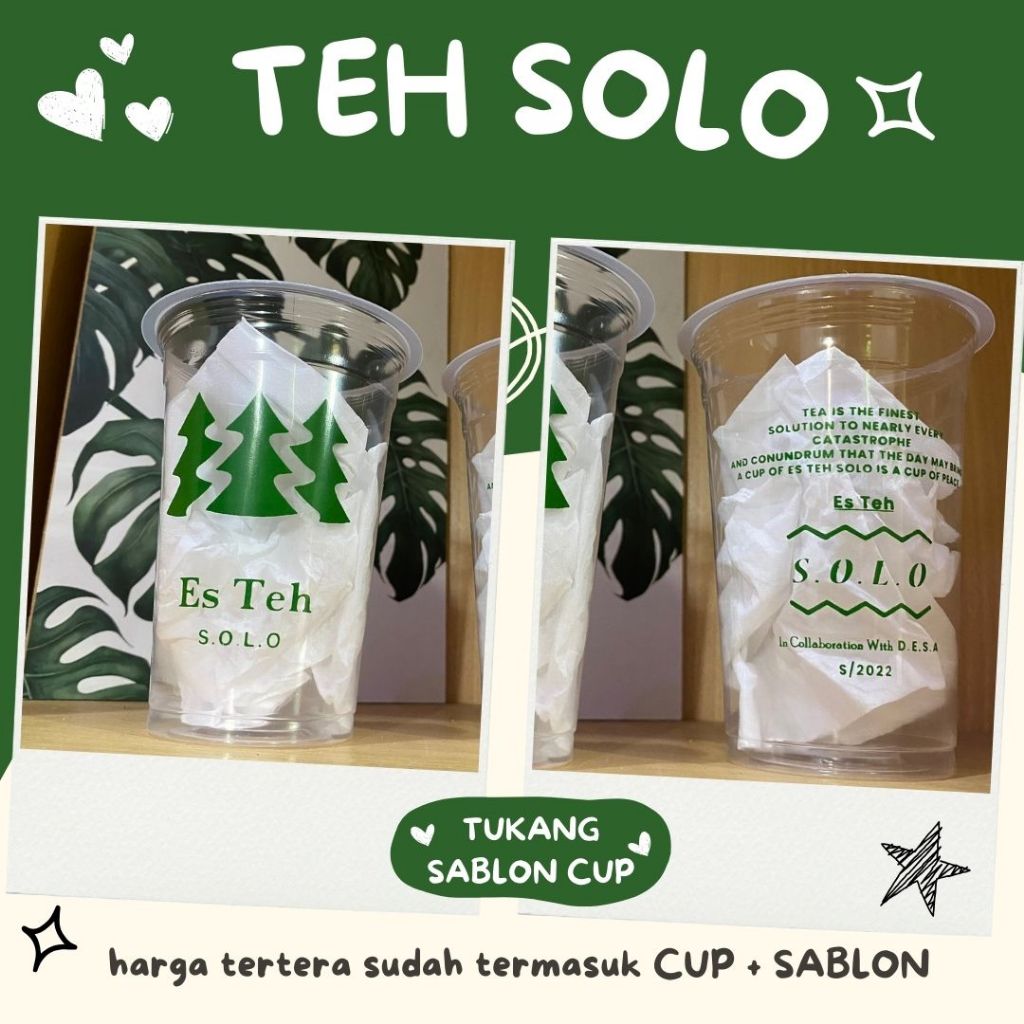 Jual CUP 16OZ DATAR 7 GRAM - SABLON + CUP | TEH SOLO|BEST TEA |TEH ...