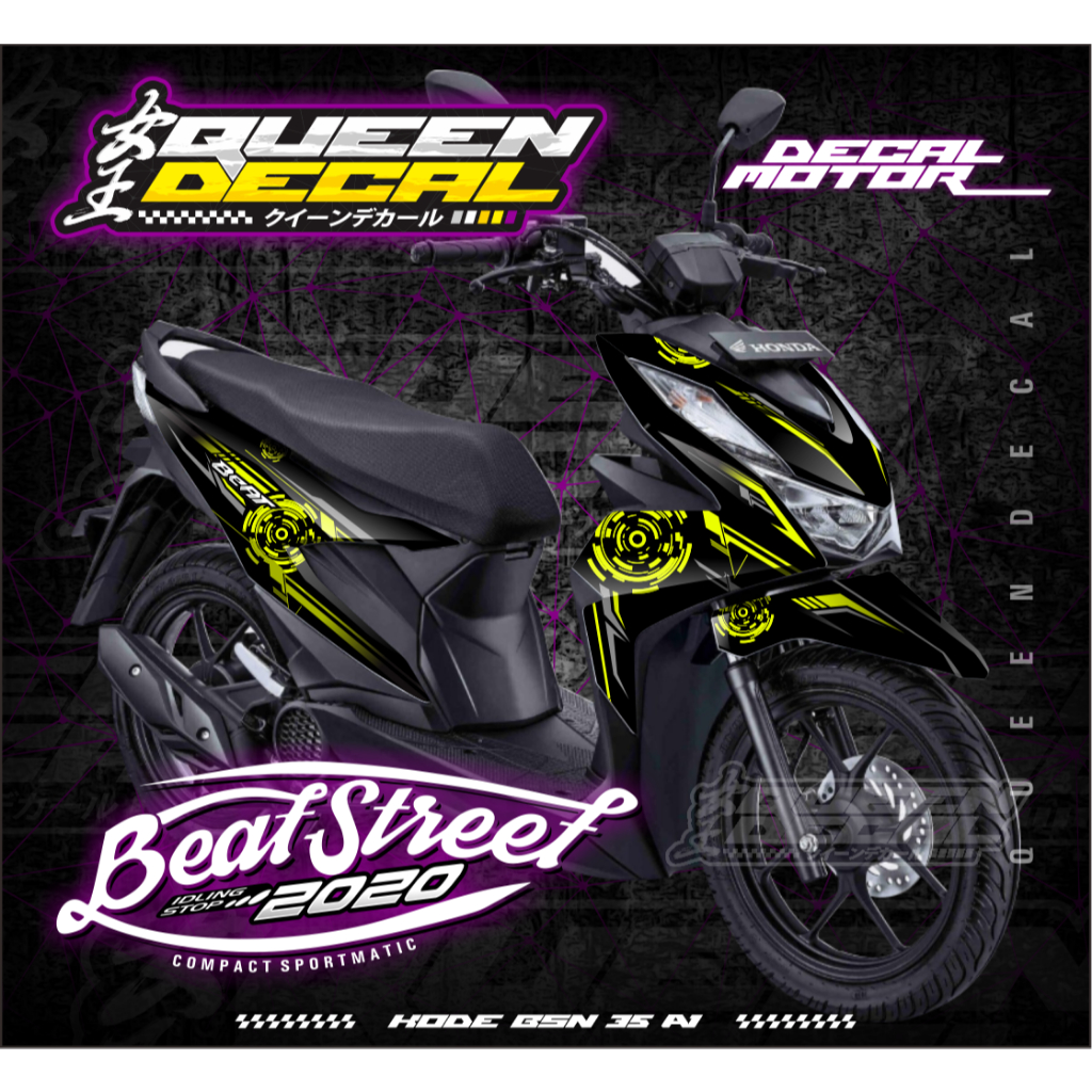Jual Stiker Motor Beat Street 2020 Bahan Premium Kualitas Terbaik Decal ...