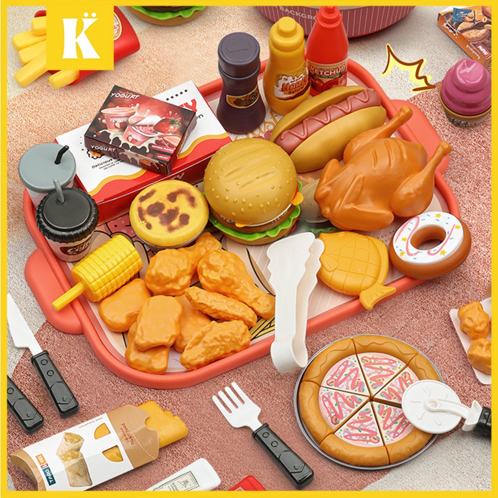 Jual Keeppley Burger Gourmet DIY Mainan Dapur Mainan Masakan Burger ...