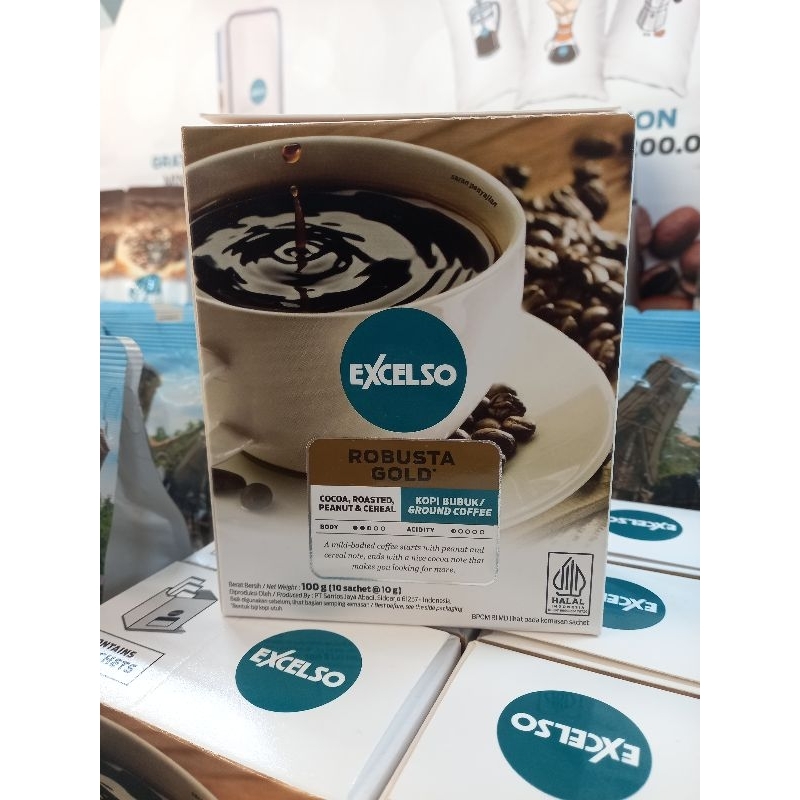 Jual EXCELSO ROBUSTA GOLD 10×10 GR | Shopee Indonesia