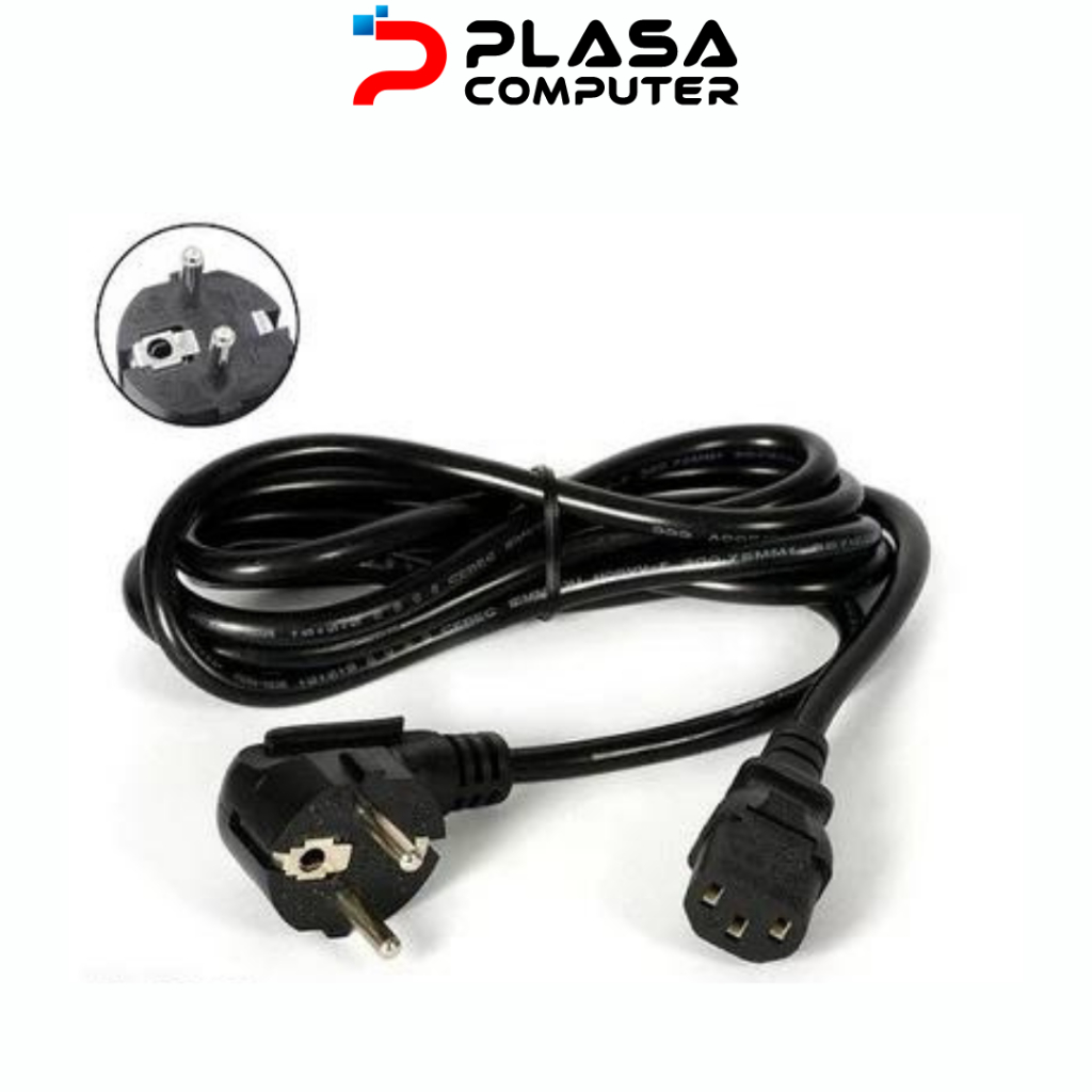 Jual Kabel power AC 3Pin panjang 1 Meter Kabel Power PC | Shopee Indonesia