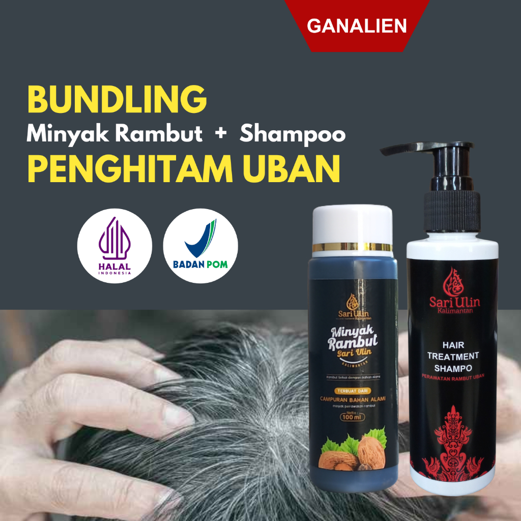 Jual Bundling Shampoo Penghitam Rambut Minyak Penghilang Uban Permanen ...