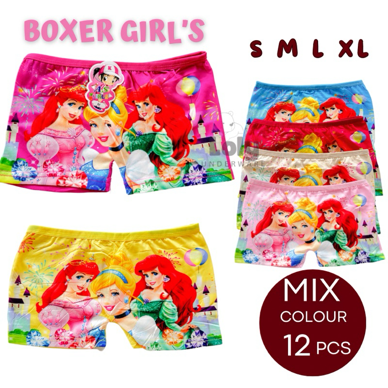 Jual 6 PCS BOXER ANAK CEWEK PEREMPUAN HAPPY GIRL PREMIUM / CELANA DALAM ...