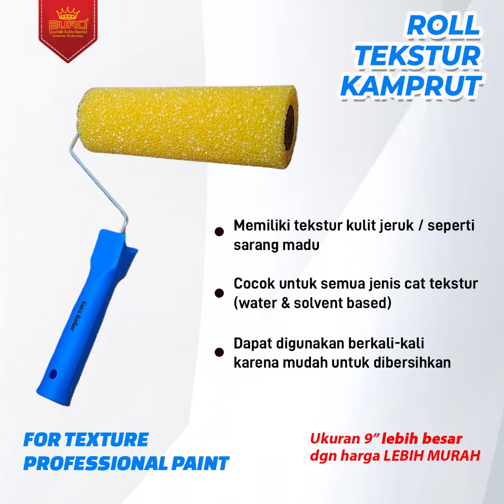 Jual Roll Cat Tekstur Motif Kamprot Roll 9 Inch Terrah Texture Roller ...