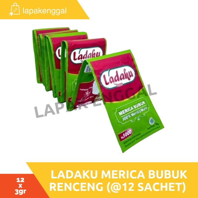 Jual Ladaku Merica Bubuk 3gr Renteng (@12 Sachet) | Shopee Indonesia