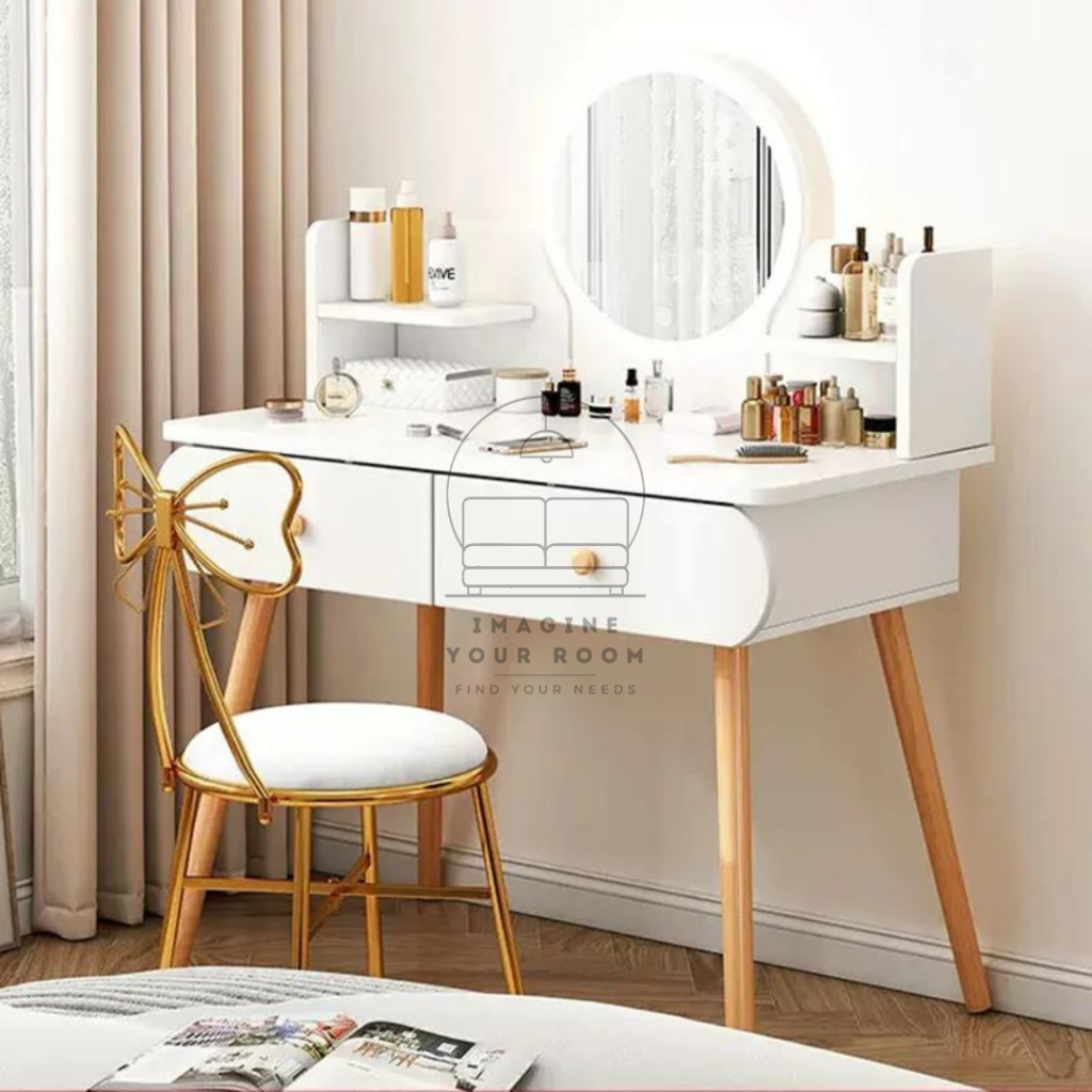 Jual Set Meja Rias Led Meja Skincare Meja Tolet Meja Makeup Meja Rias ...