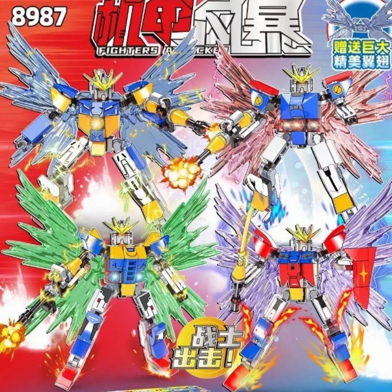 Jual Action Figure Robot Gundam Sayap Transparan Bricks Robot Gundam ...
