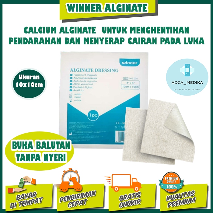 Jual WINNER ALGINATE 10CM X 10CM 100% CALCIUM ALGINATE DRESSING ...