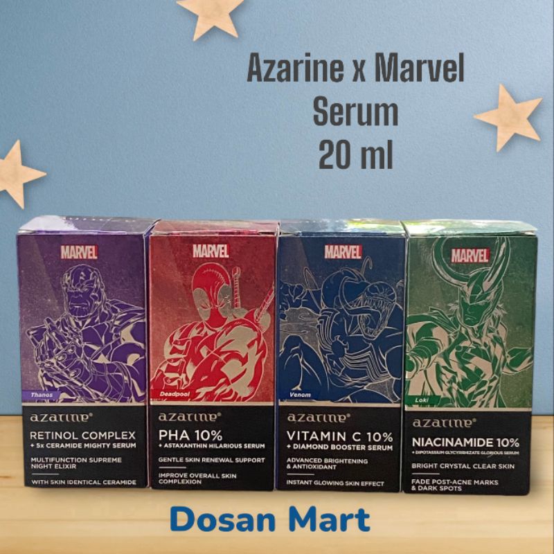 Jual Azarine x Marvel Serum || Azarine Serum Marvel Retinol Complex ...