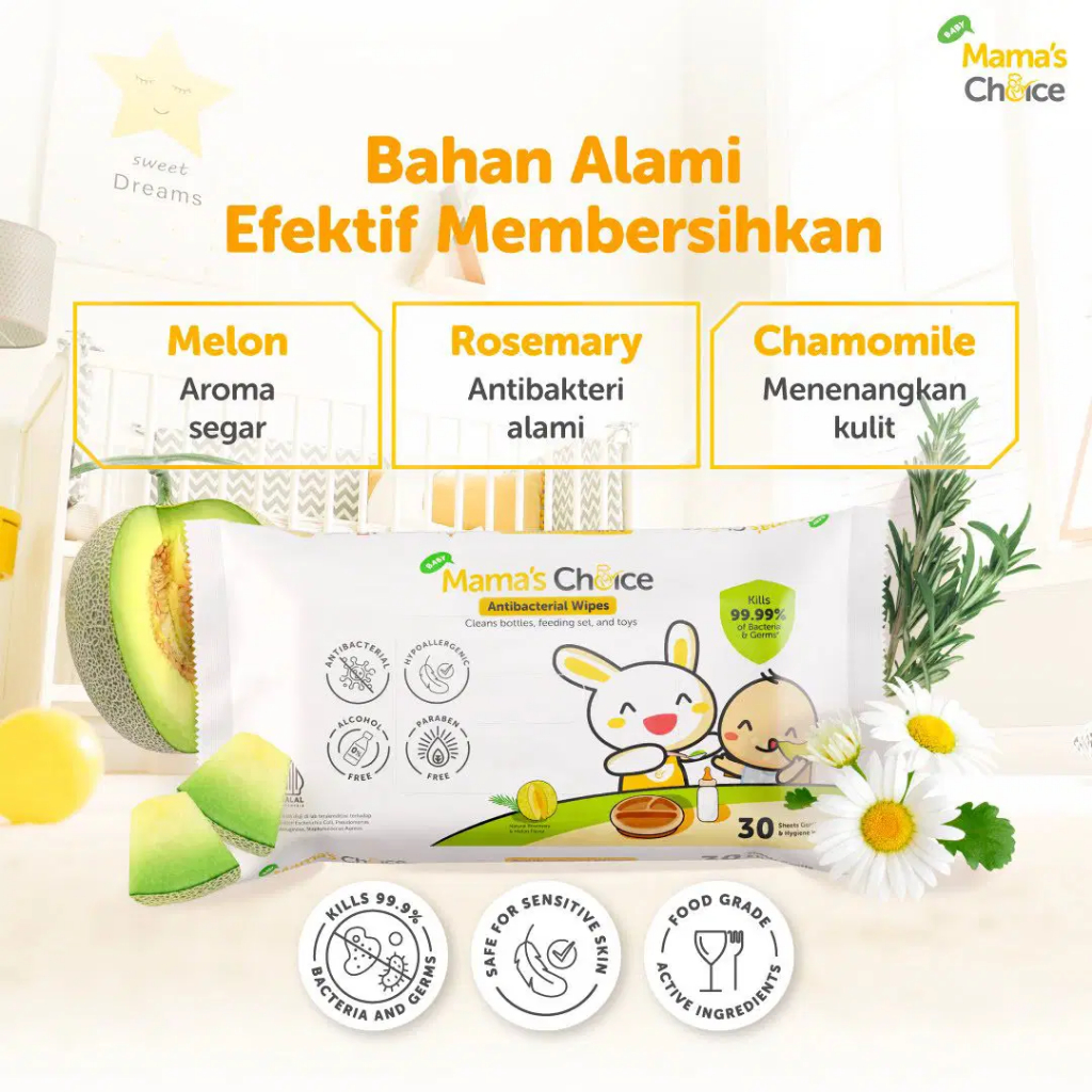 Jual Mama`s Choice Antibacterial Wipes / Tisu Anti Bakteri | Shopee ...